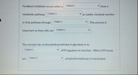 Solved Feedback inhibition occurs when a ﻿rom a metabolic | Chegg.com