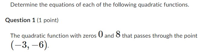 Solved Determine the equations of each of the following | Chegg.com