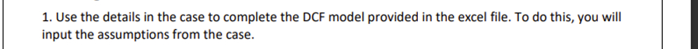 Solved What is the correct DCF completed model for the | Chegg.com