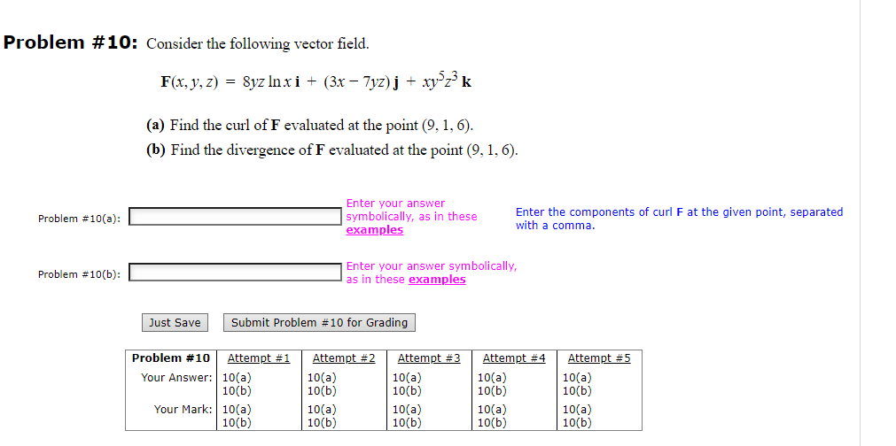 Solved Problem # 10: Consider the following vector | Chegg.com