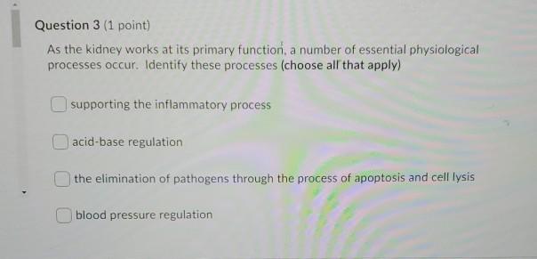 Solved Question 1 (1 point) Saved The functional unit of | Chegg.com