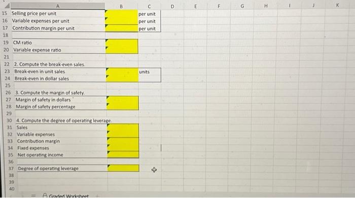 Solved Given the following information complete a CVP | Chegg.com