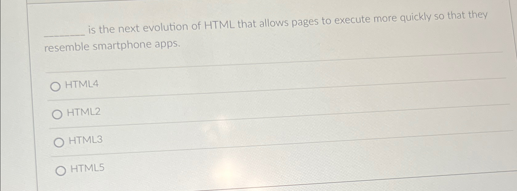 Solved is the next evolution of HTML that allows pages to | Chegg.com