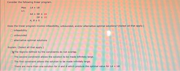 Solved Consider the following linear program. Max 5.t. | Chegg.com