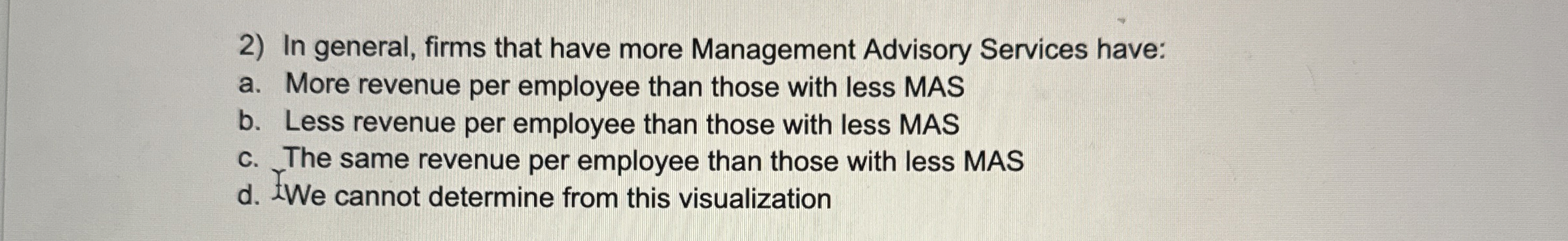 Solved In general, firms that have more Management Advisory | Chegg.com