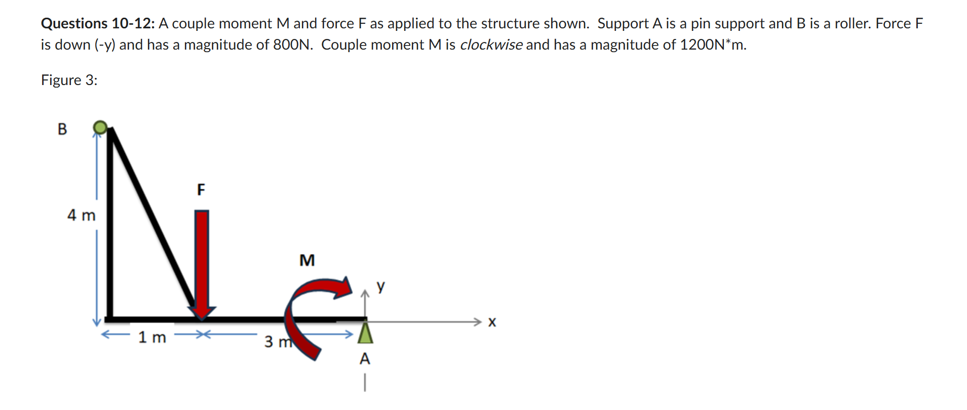 Solved Questions 10-12: A couple moment M and force F as | Chegg.com