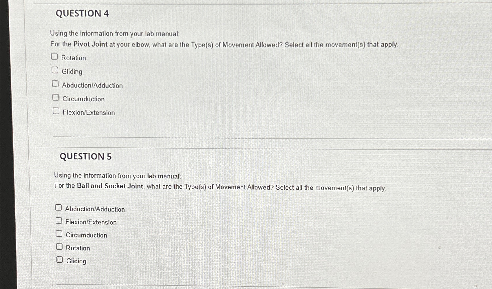 Solved QUESTION 4Using the information from your lab | Chegg.com