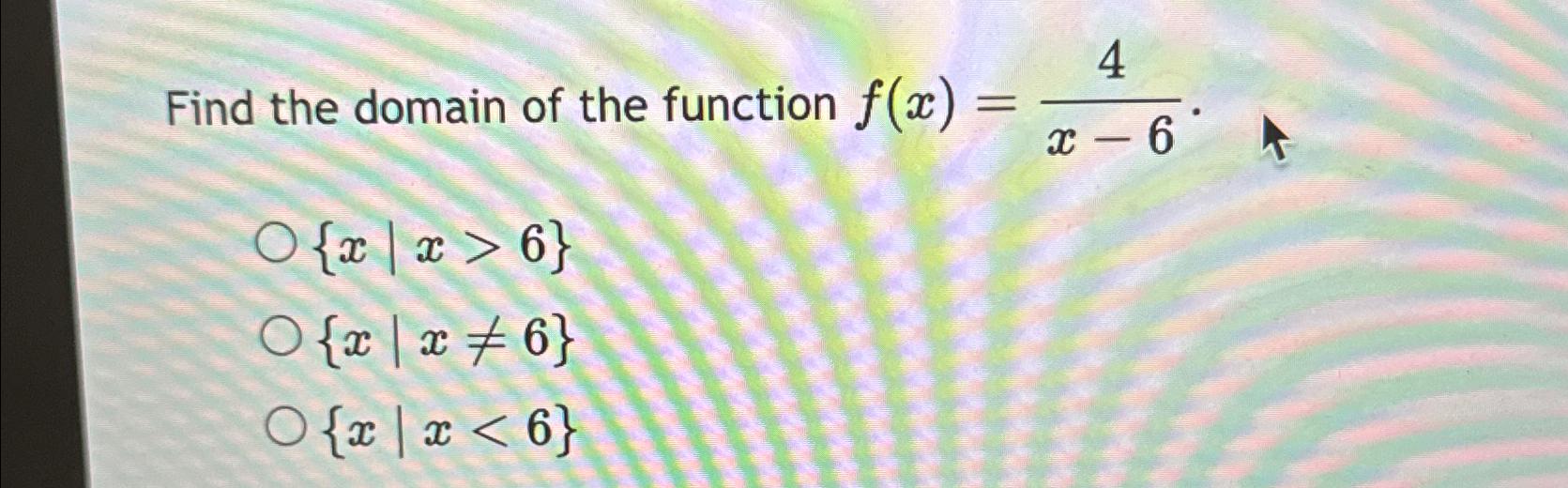 Solved Find the domain of the function | Chegg.com