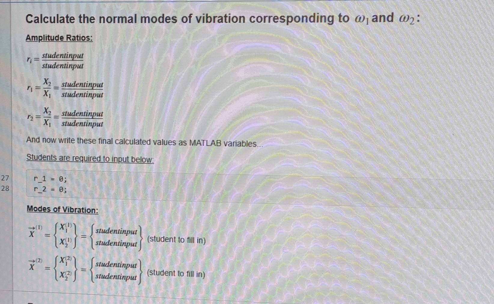 The harmonic base motion of the structure is defined | Chegg.com