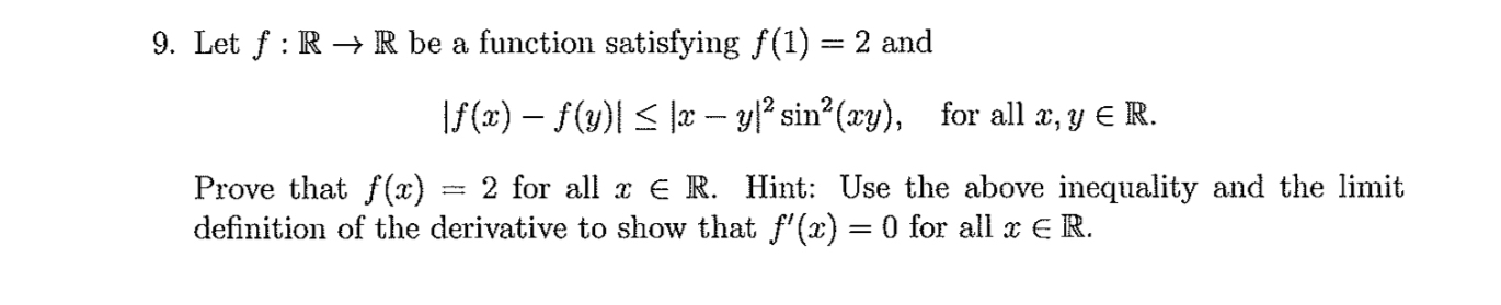 Solved Let F R→r ﻿be A Function Satisfying F 1 2