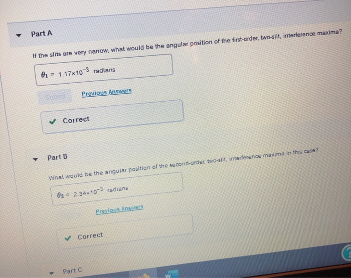 Solved An interference pattern is produced by light with a | Chegg.com