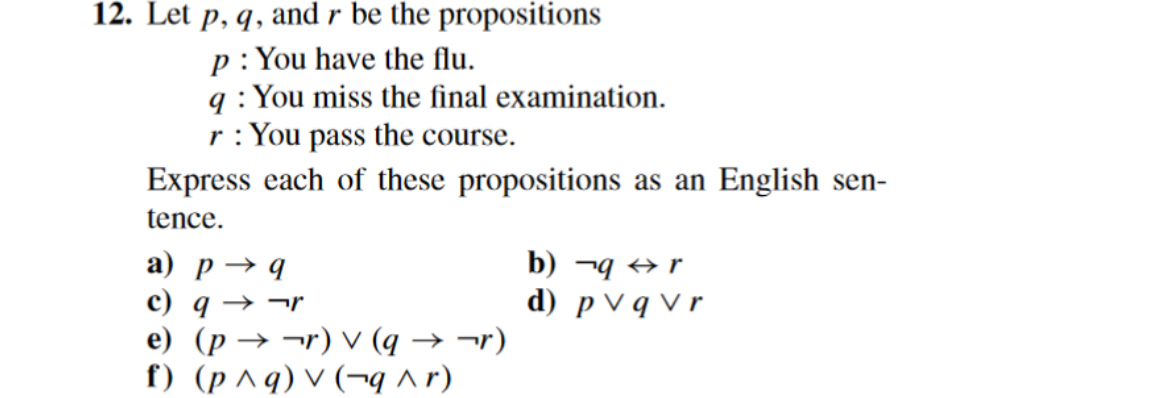 Solved Let p,q, ﻿and r ﻿be the propositionsp ﻿: You have the | Chegg.com