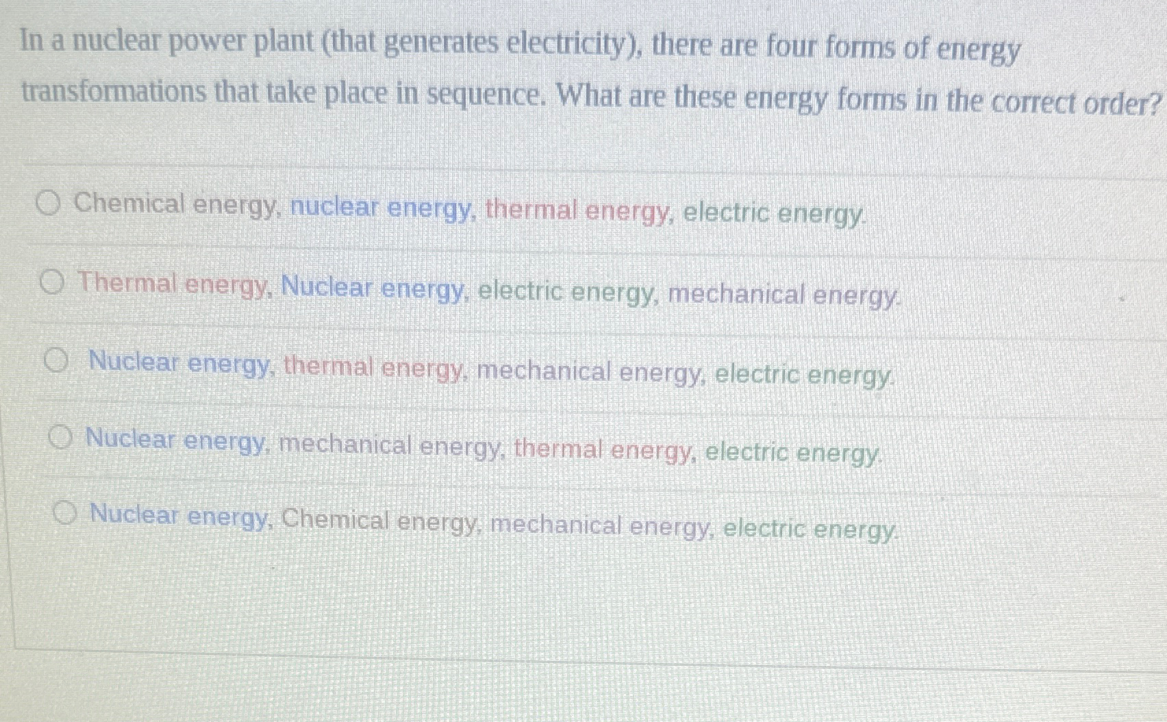 Solved In a nuclear power plant (that generates | Chegg.com
