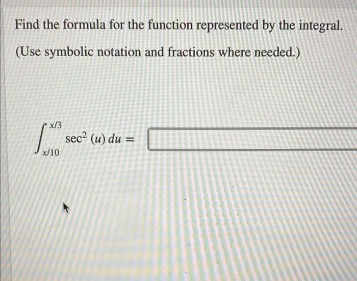 Solved Find The Formula For The Function Represented By The