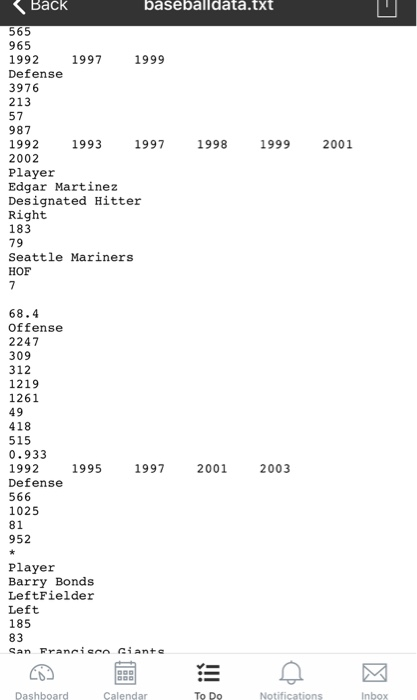 Solved Baseball Data Analysis Using Structures And Data | Chegg.com