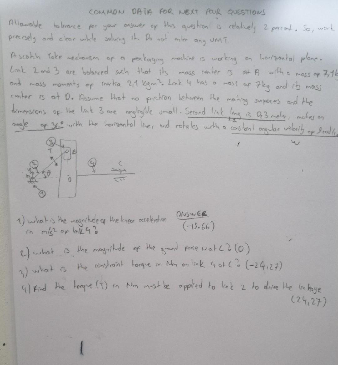 COMMON DATA FOR NEXT FOUR QUESTIONS Allawable | Chegg.com