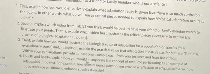 Solved 1. First, explain how you would effectively explain | Chegg.com