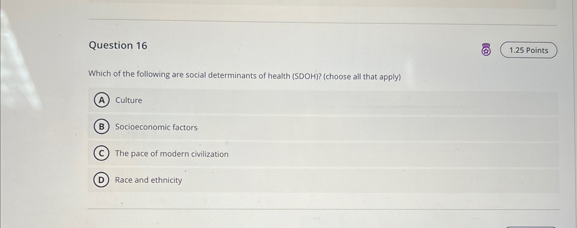 Solved Question 161.25 ﻿PointsWhich of the following are | Chegg.com