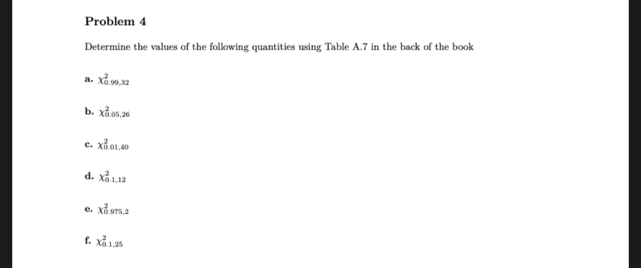 Solved Problem 4Determine the values of the following | Chegg.com