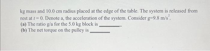 Solved Problem 5: A 4.0 kg block, lying on a smooth table, | Chegg.com