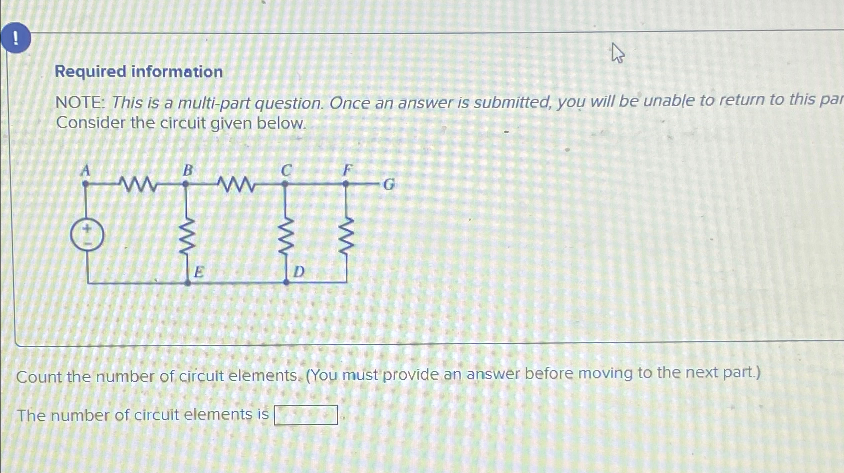 Solved !Required informationNOTE: This is a multi-part | Chegg.com