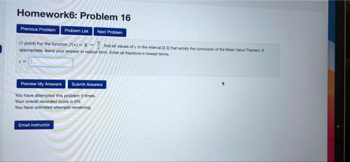 Solved Homework6: Problem 16 Previous Problem Problem List | Chegg.com Solved Homework6: Problem 16 Previous Problem Problem List | Chegg.com