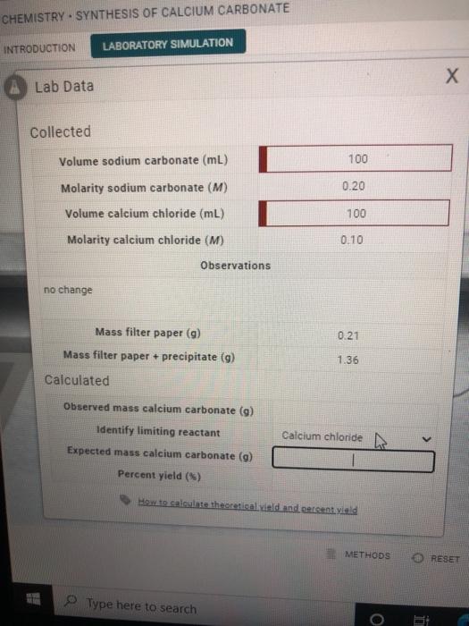 Solved CHEMISTRY SYNTHESIS OF CALCIUM CARBONATE INTRODUCTION | Chegg.com