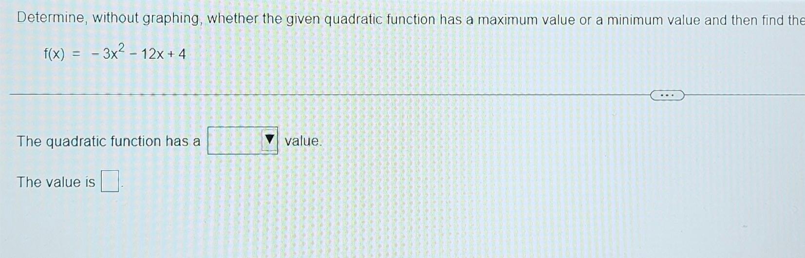 Solved Determine Without Graphing Whether The Given