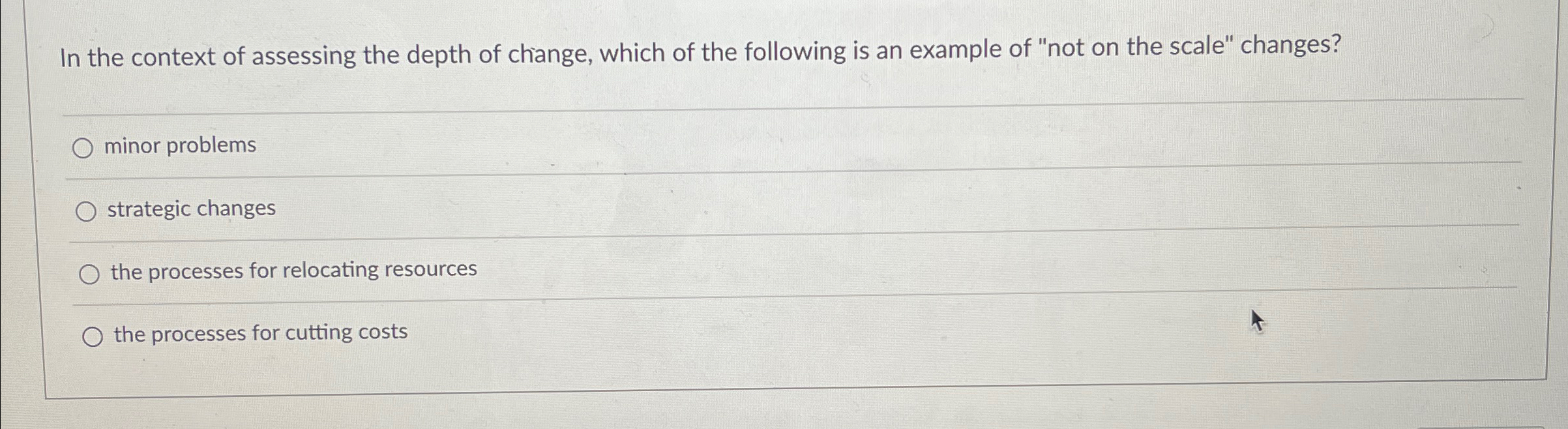 Solved In the context of assessing the depth of chiange, | Chegg.com