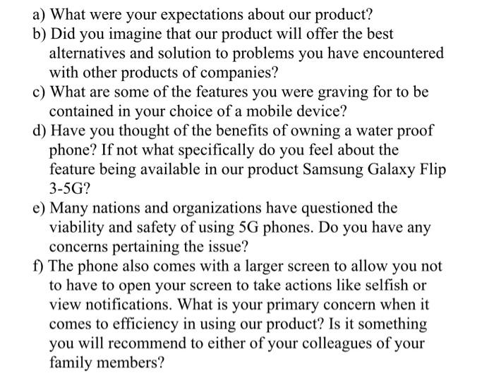 Solved the product is samsung galaxy 5G flip phone . & these | Chegg.com