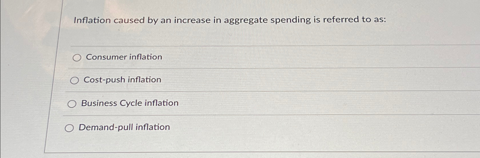 Solved Inflation caused by an increase in aggregate spending | Chegg.com