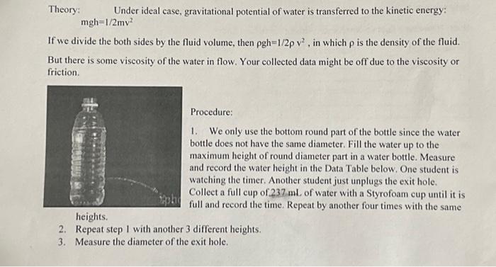 Solved Data Table I Exit Hole Diameter Data c=45 cmd=13.5 | Chegg.com