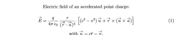 Solved Electric field of an accelerated point charge: 9 É 4π | Chegg.com