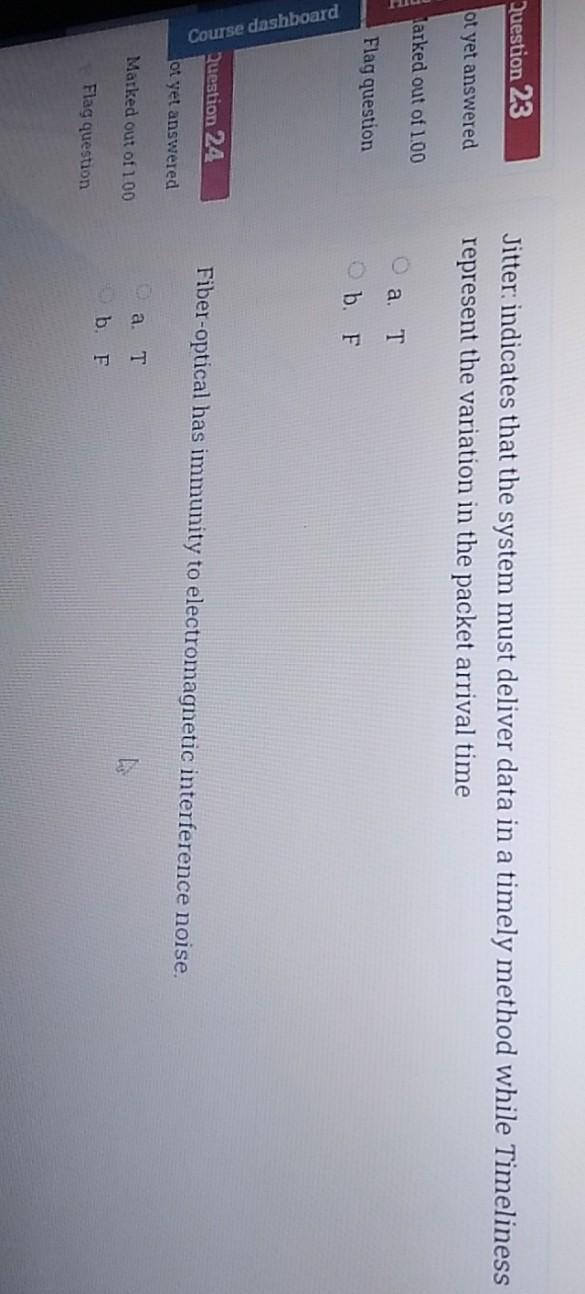 Solved Question 23 Jitter: indicates that the system must | Chegg.com