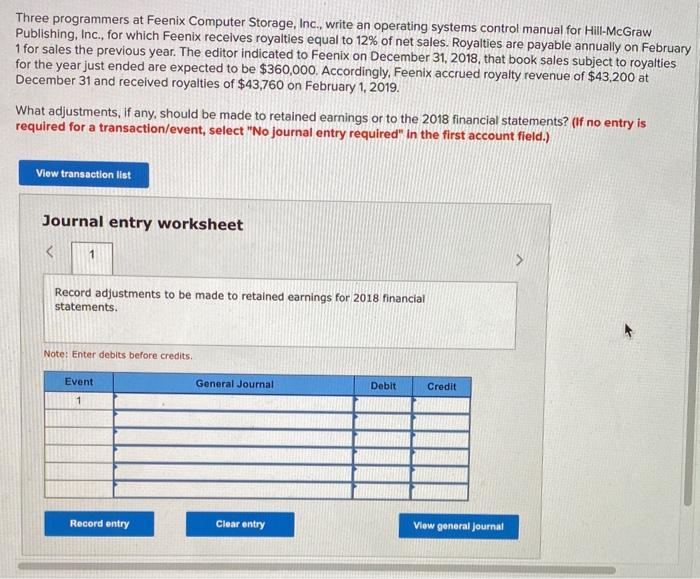 Solved Three programmers at Feenix Computer Storage, Inc., | Chegg.com