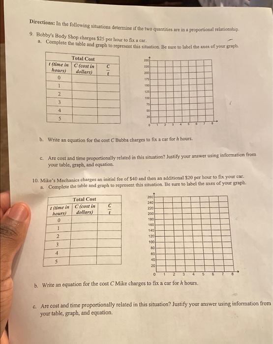 Solved Directions: In the following situations determine if | Chegg.com