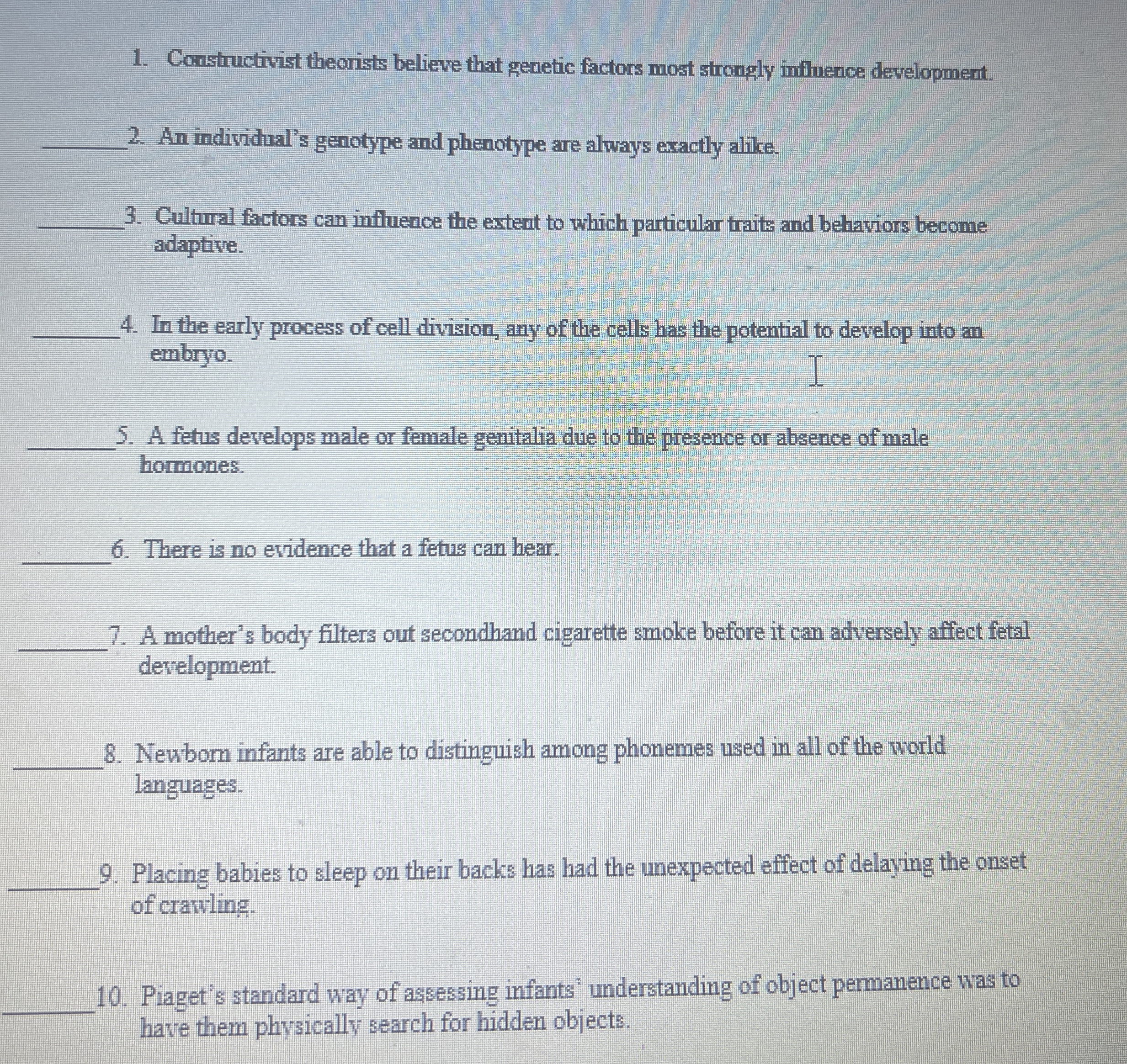 Solved TRUE OR FALSE Constructivist theorists believe that | Chegg.com