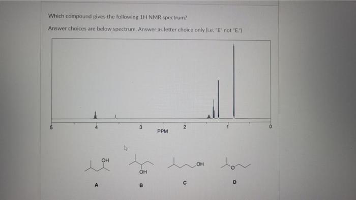Solved Which compound gives the following 1H NMR spectrum? | Chegg.com