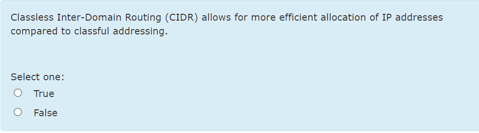 Solved Classless Inter Domain Routing Cidr ﻿allows For 