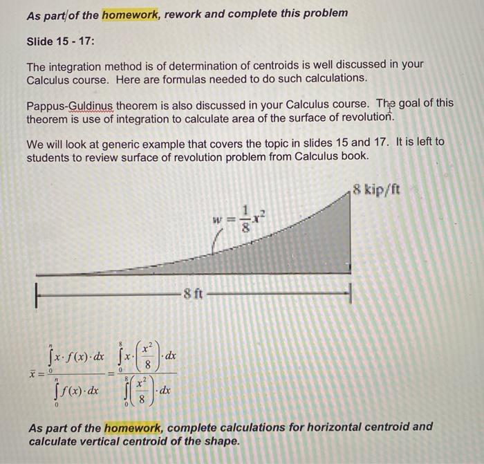 Solved As part of the homework, rework and complete this | Chegg.com