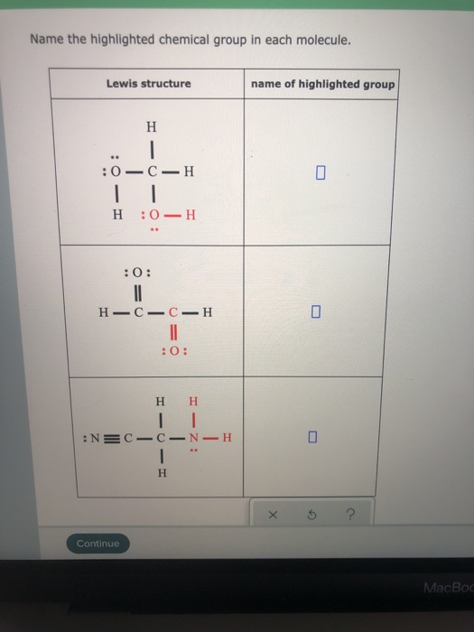 Solved Name the highlighted chemical group in each molecule. | Chegg.com