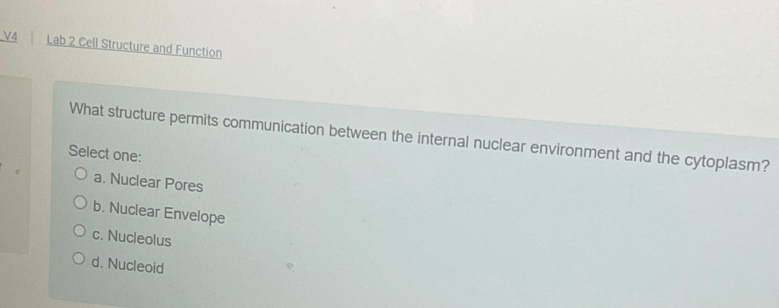 Solved Lab 2 ﻿Cell Structure and FunctionWhat structure | Chegg.com