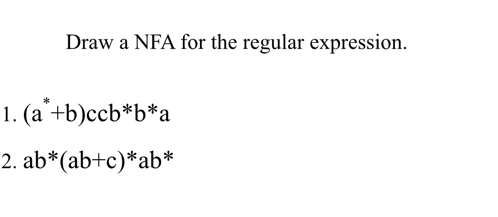 Solved Draw design NFA for the regular expression.(using | Chegg.com