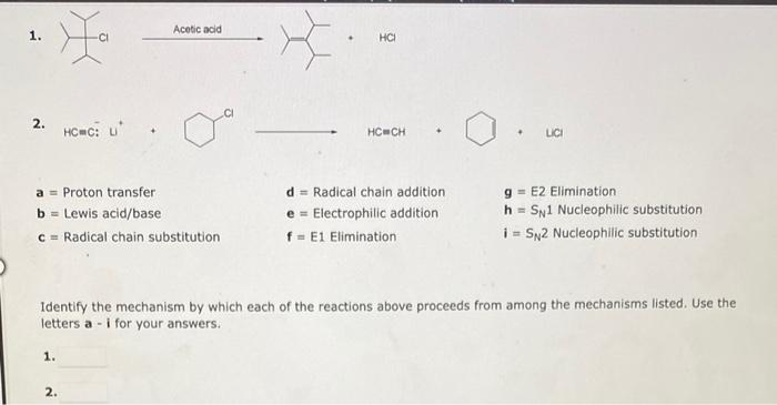 Solved 2. 10 a= Proton transfer b= Lewis acid/base c= | Chegg.com