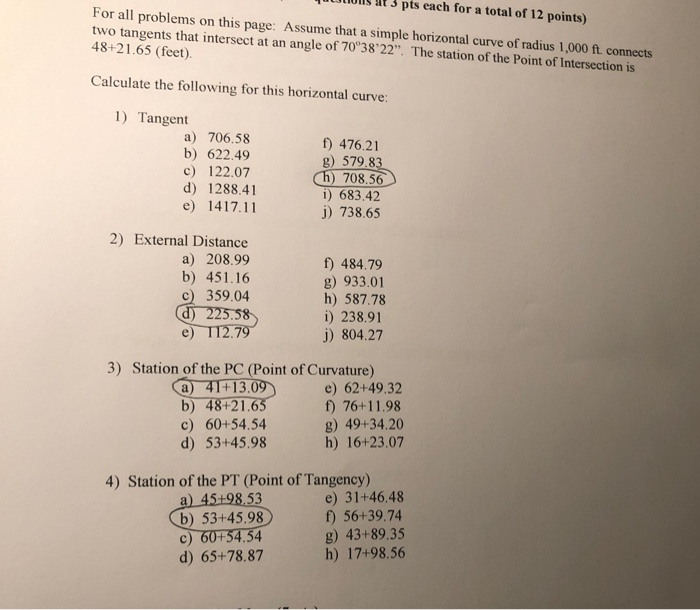 Solved Staking the Curve Problem (5 pts) Given that the | Chegg.com