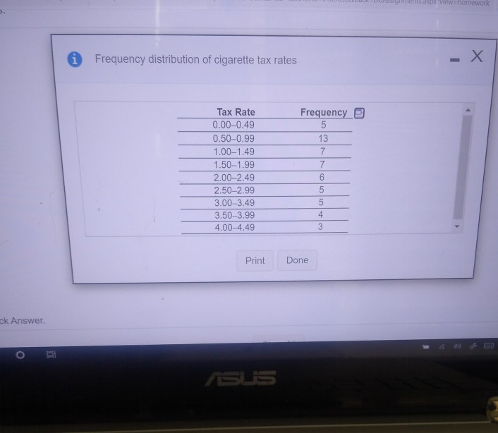 Solved the frequency distribution was obtained using a class | Chegg.com