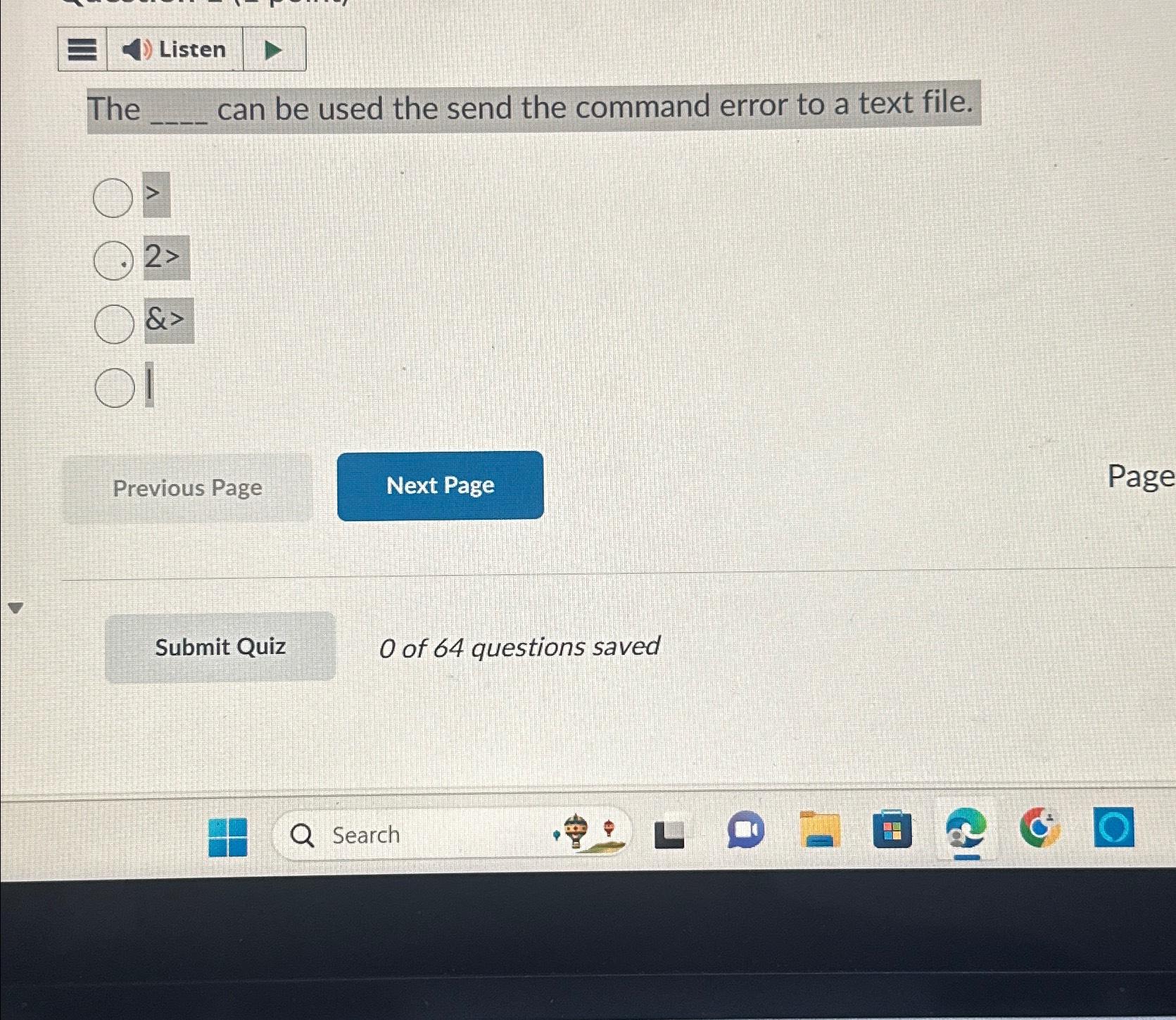 Solved ListenThe can be used the send the command error to a | Chegg.com