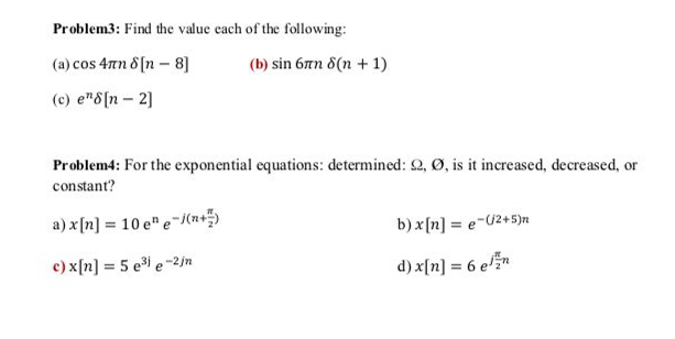 Solved Problem3: Find the value each of the | Chegg.com