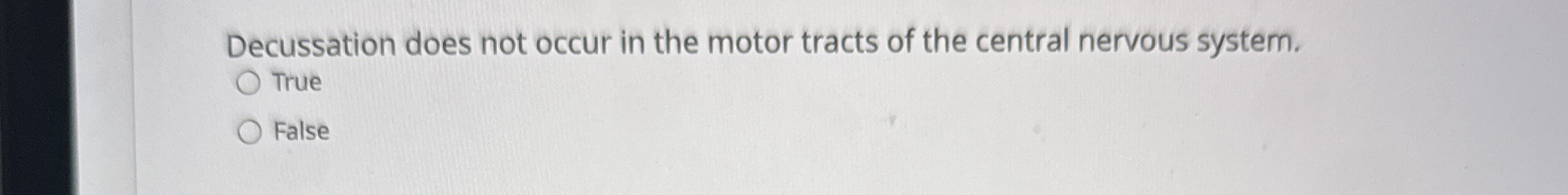 Solved Decussation does not occur in the motor tracts of the | Chegg.com
