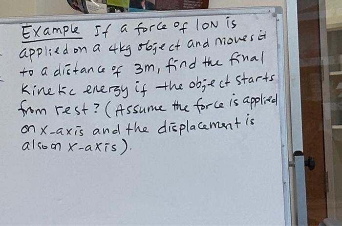 Solved Example It a force of 10 N is applied on a 4 kg | Chegg.com